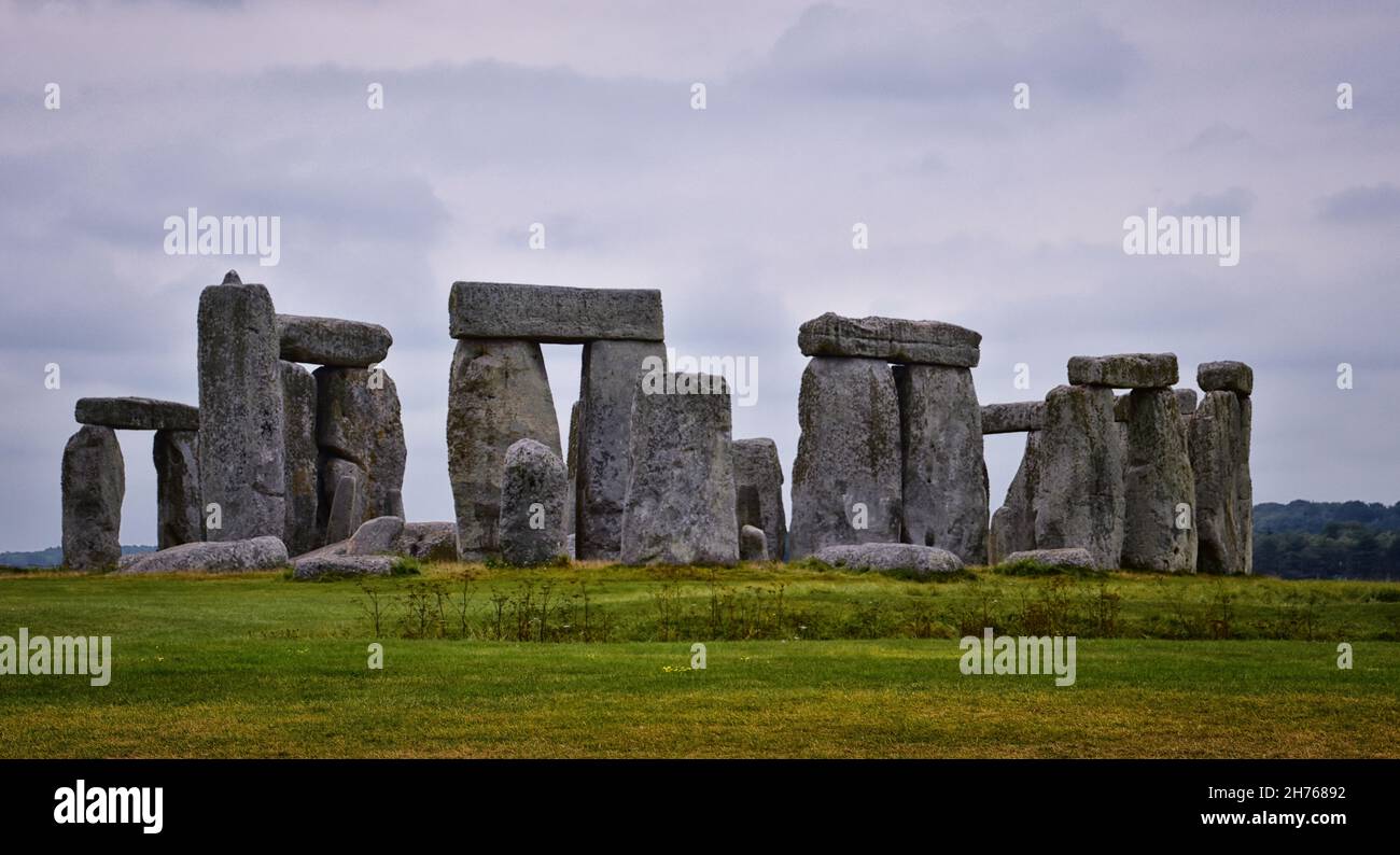 Stonehenge prehistoric monument on Salisbury Plain in Wiltshire ...