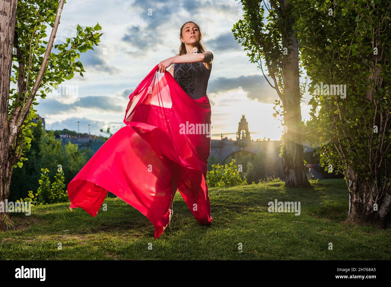 ballet ballerina dancer motion in happy joyful Rhythm . Hispanic woman ...
