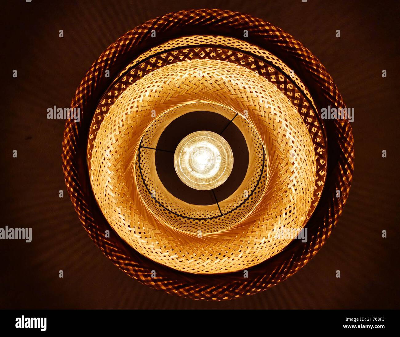 Light bulb inside of a lamp on the ceiling Stock Photo - Alamy