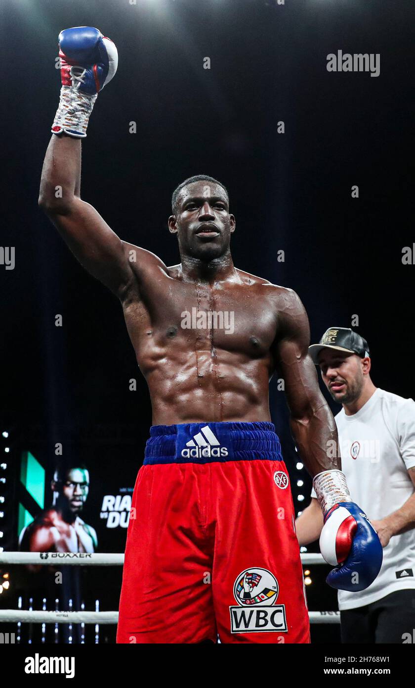 Richard Riakporhe Celebrates After Winning His Cruiserweight Fight richard-riakporhe-celebrates-after-winning-his-cruiserweight-fight