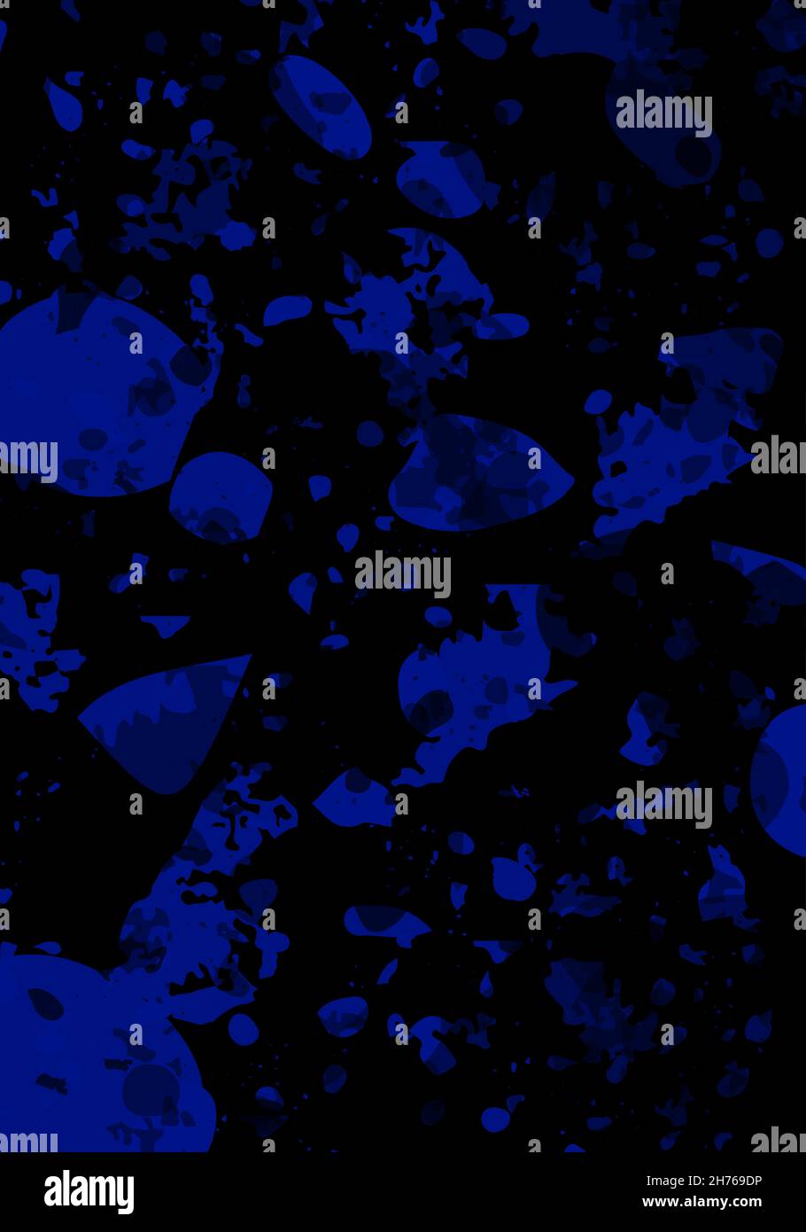 Terrazzo modern abstract template. Black and blue texture of classic ...
