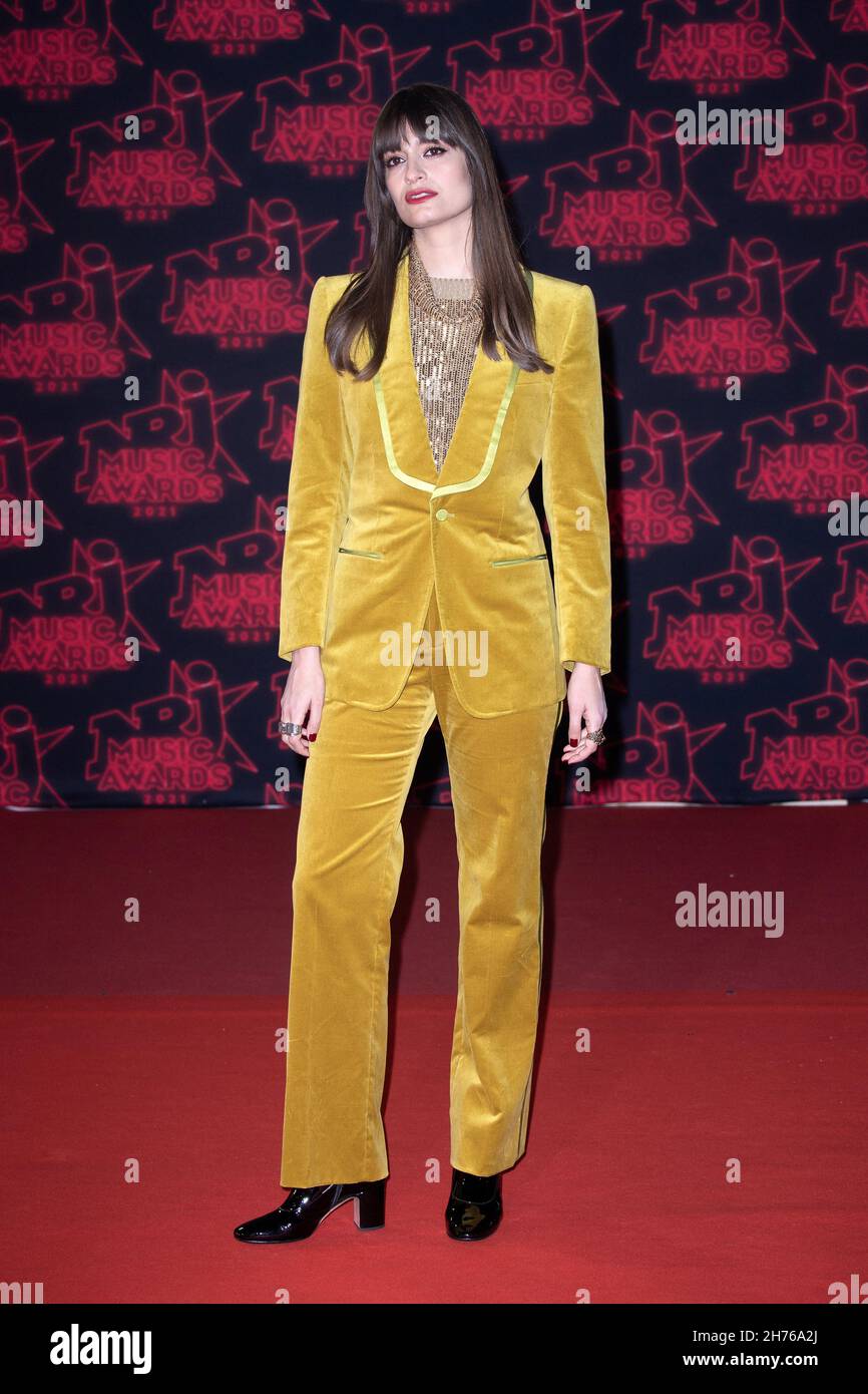 Clara Luciani attends the 22nd NRJ Music Awards, on November 20, 2021 ...