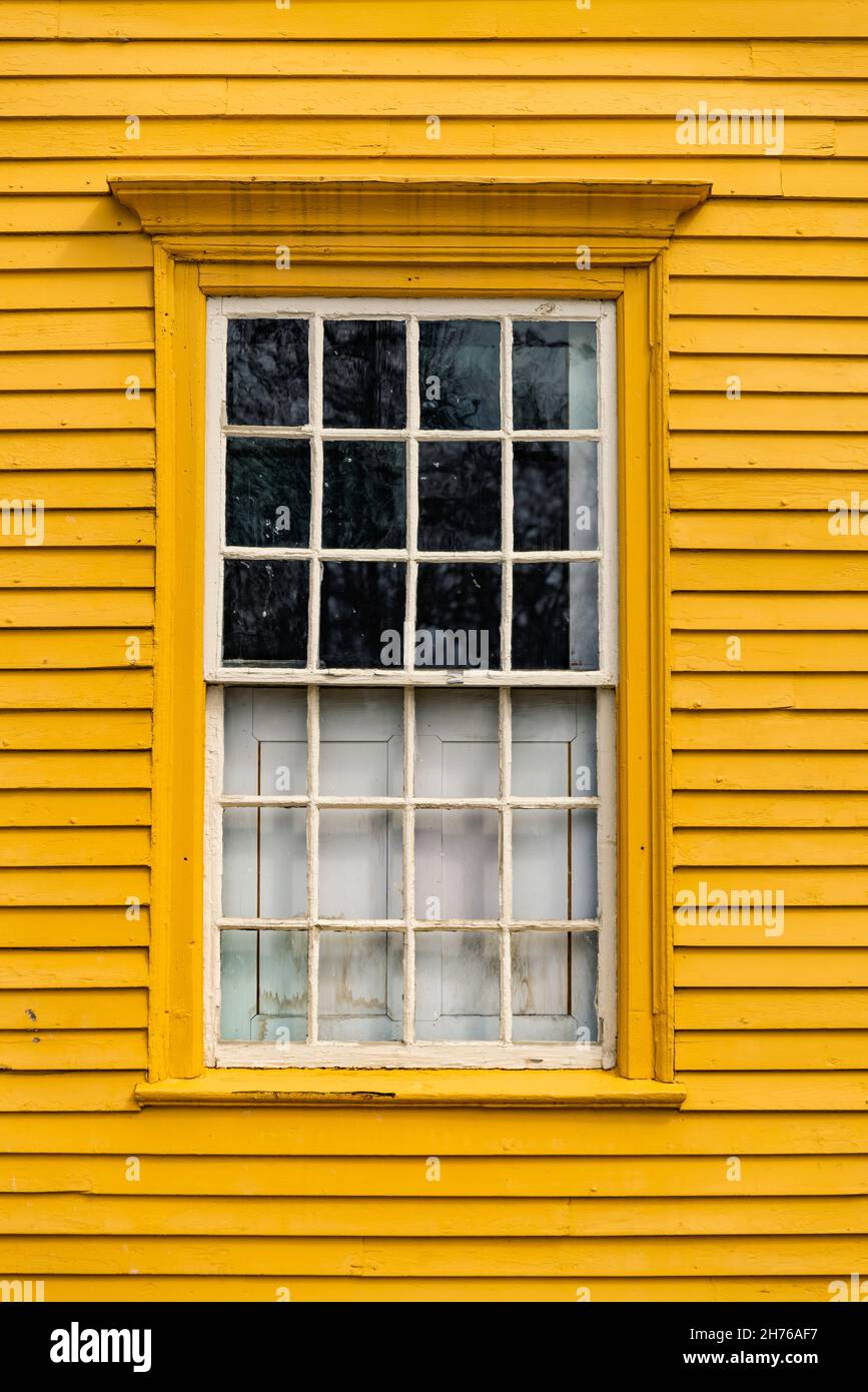 Window of a typical New England residential house in New Hampshire, USA ...