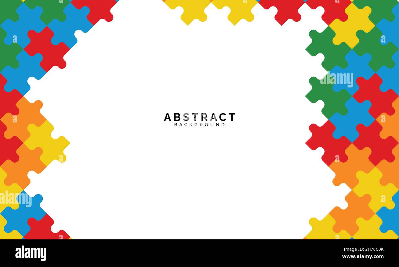 Puzzle Background Template Multi Color Stock Vector Image & Art - Alamy