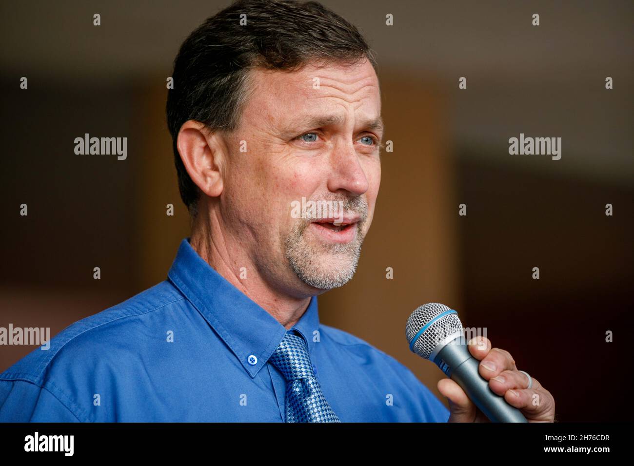 Portland, USA. 20th Nov, 2021. Marc Thielman, school superintendent of ...