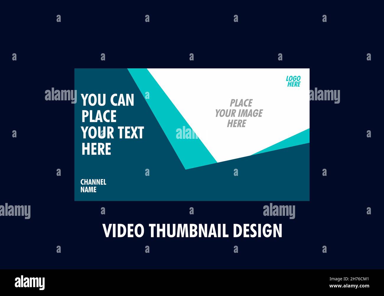 Unique and colorful graphic of video thumbnail design Stock Vector ...