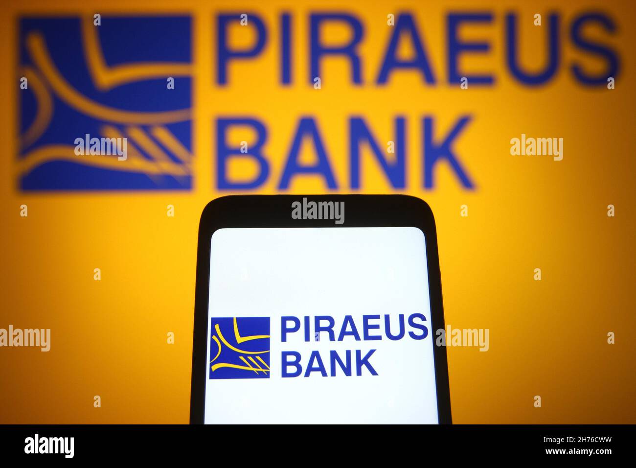 Piraeus Bank Logo Piraeus Bank Logo Hi Res Stock Photography And