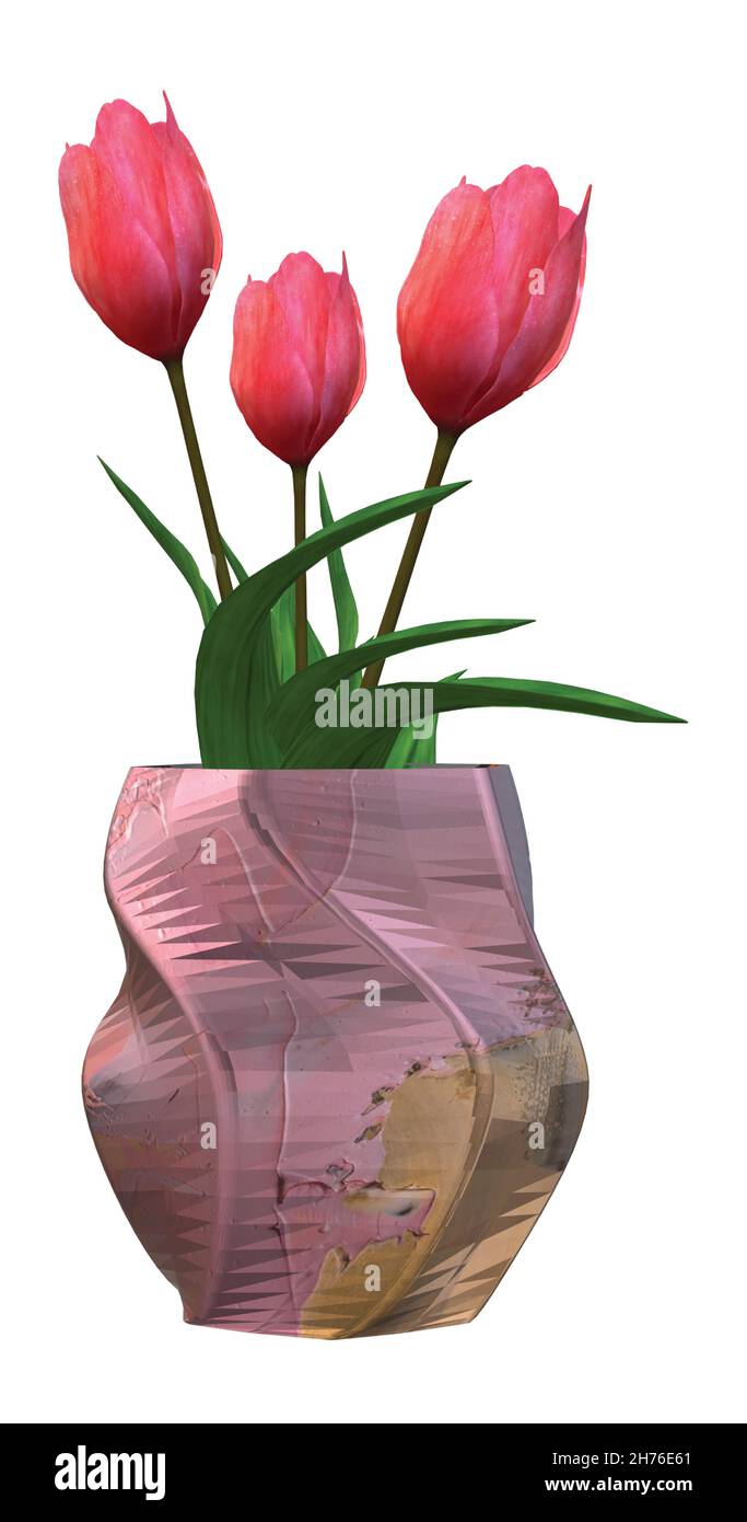 Pink Tulips in Pink Vase Stock Vector Image & Art - Alamy Pink Tulips in Pink Vase Stock Vector Image & Art - Alamy