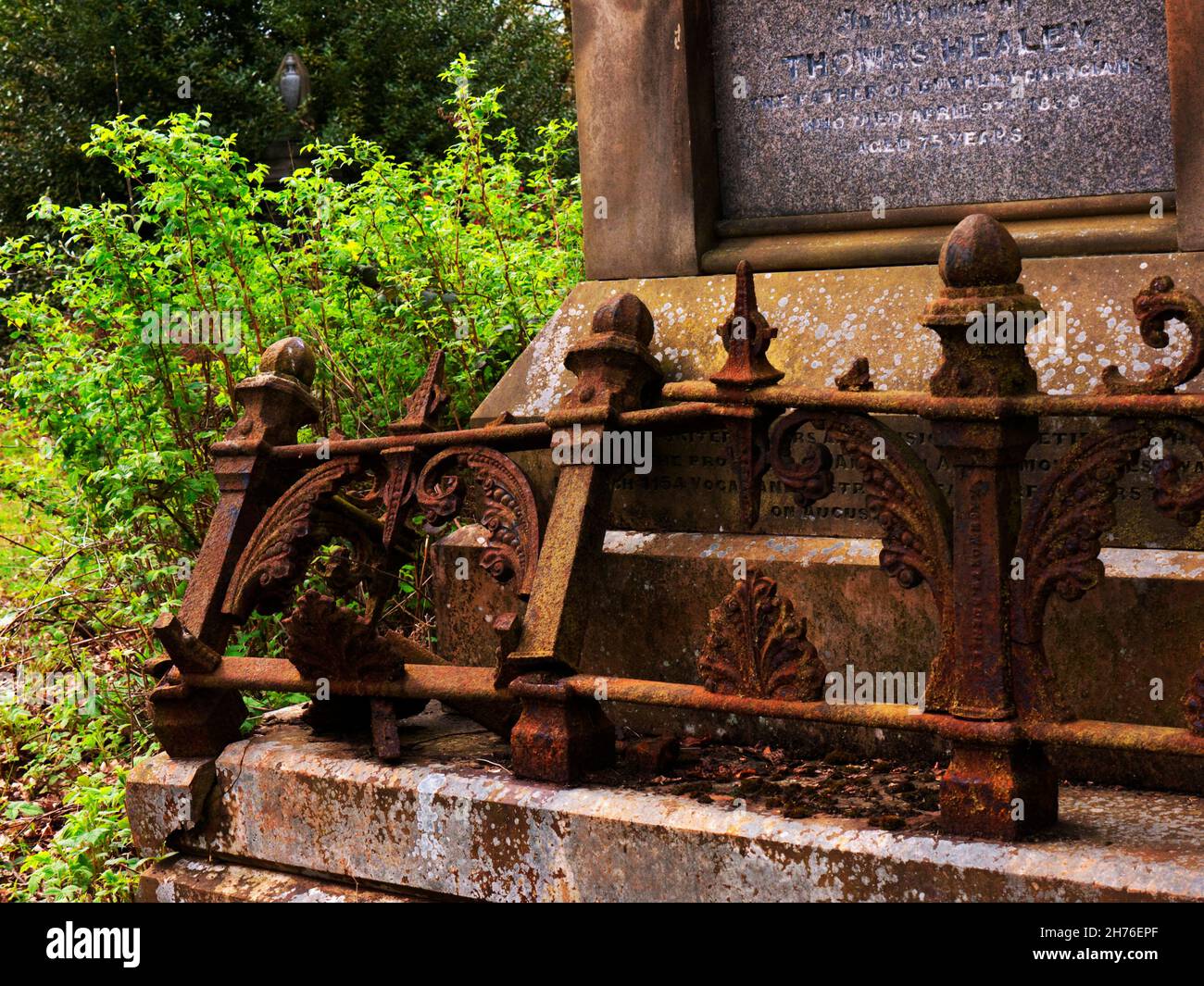 Graves and headstones of former residents and families in the oldest ...
