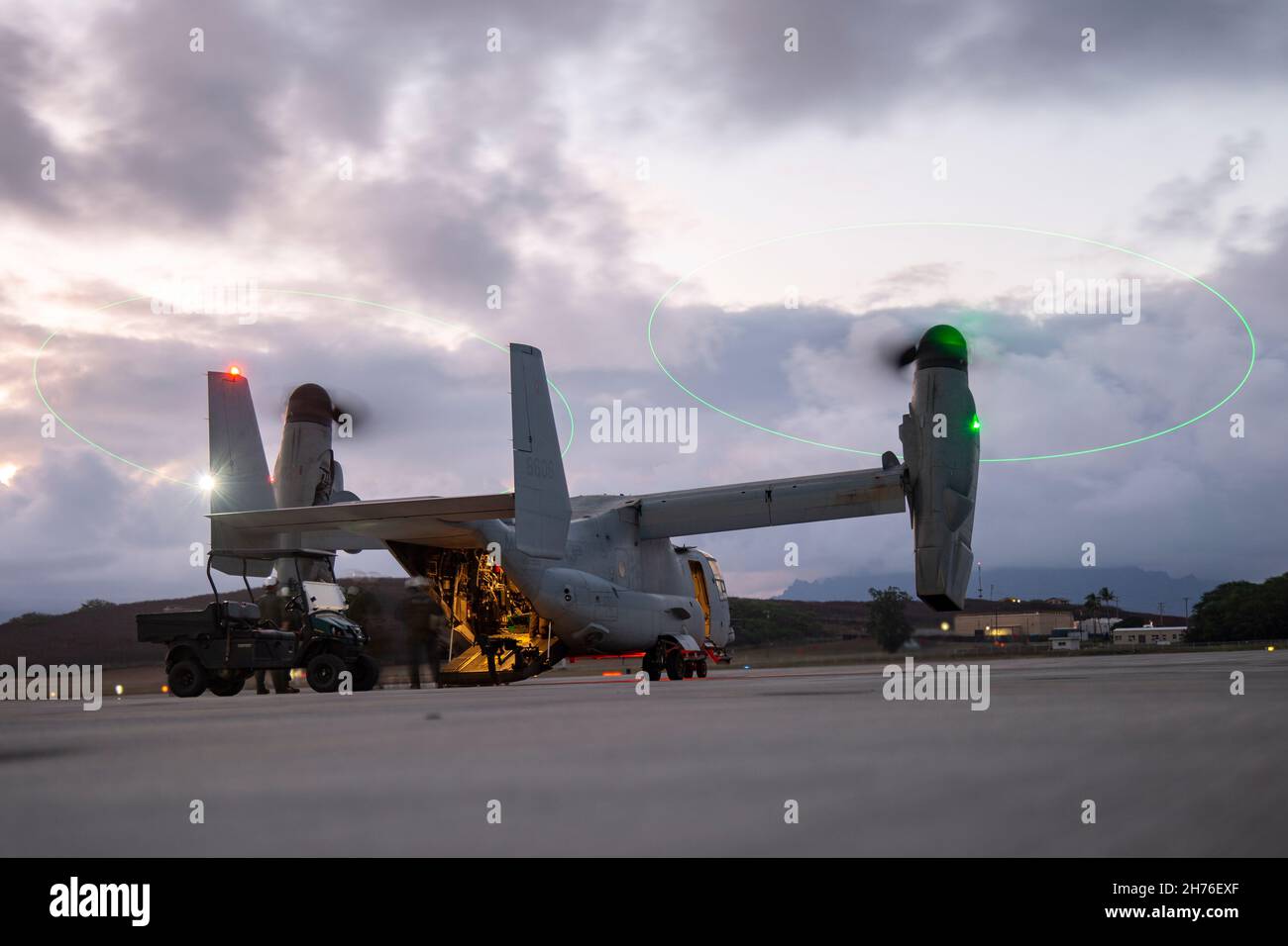 U.S. Marines with Marine Medium Tiltrotor Squadron (VMM) 268, perform ...