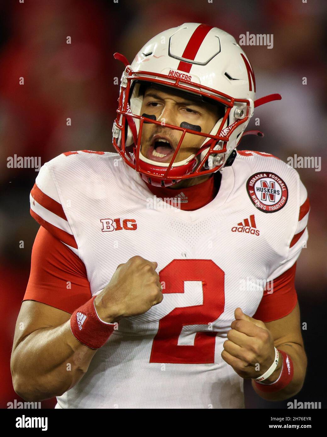 November 20, 2021: Nebraska Cornhuskers quarterback Adrian Martinez (2 ...