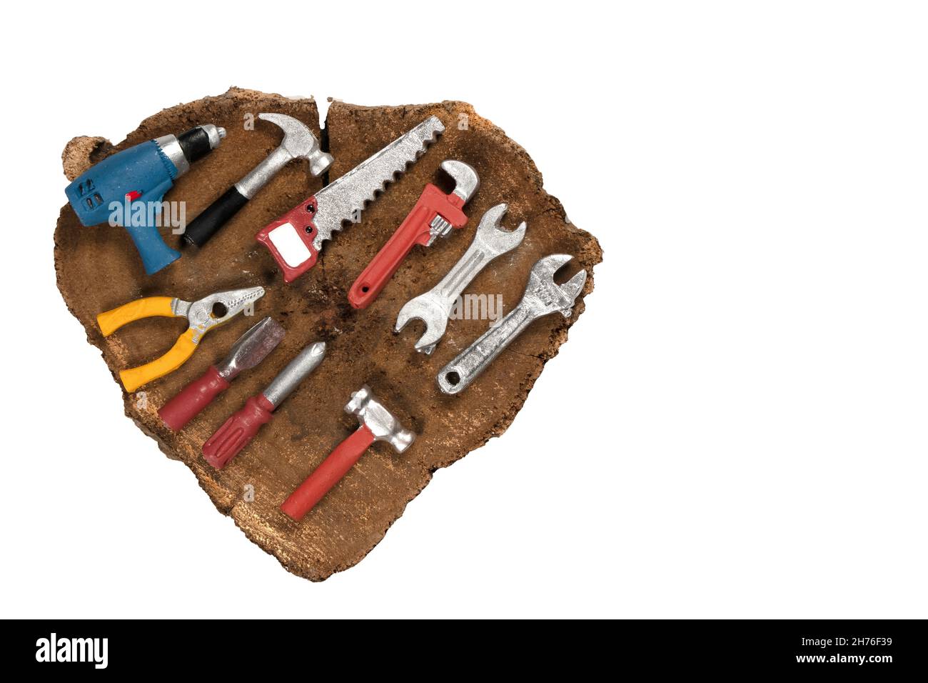 Repair tools icon wooden Cut Out Stock Images & Pictures - Alamy