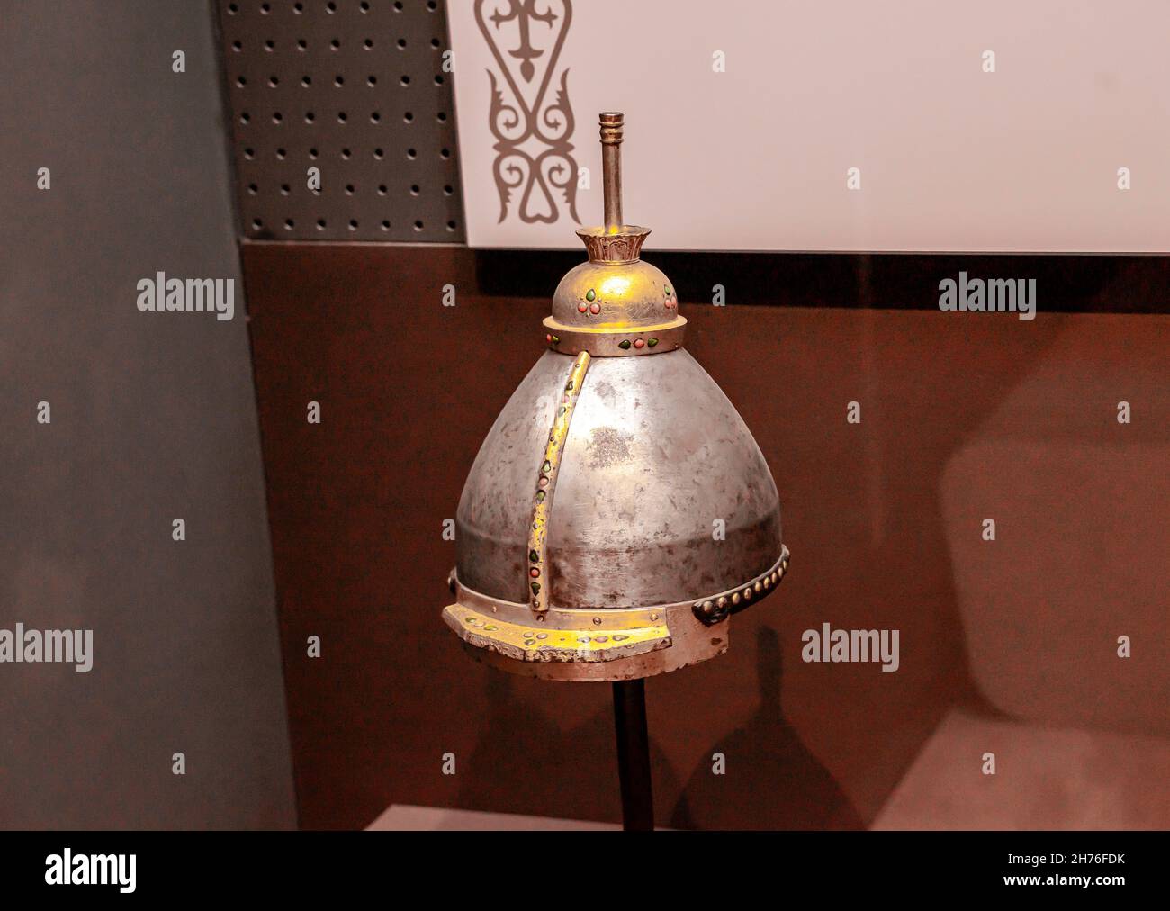 Kazakh helmet, 18th century cc, xviii century. Steel, iron, gold ...