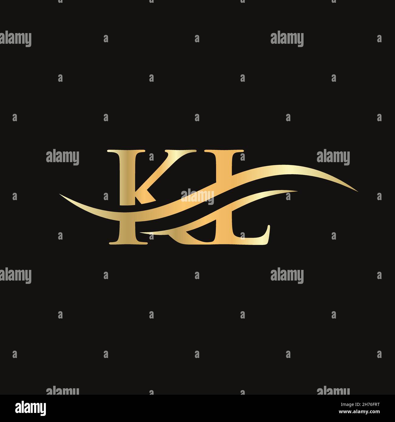 Initial linked letter KL logo design. Modern letter KL logo design ...