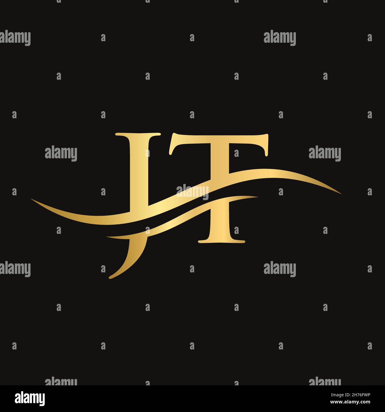 JT Letter Linked Logo for business and company identity. Initial Letter ...