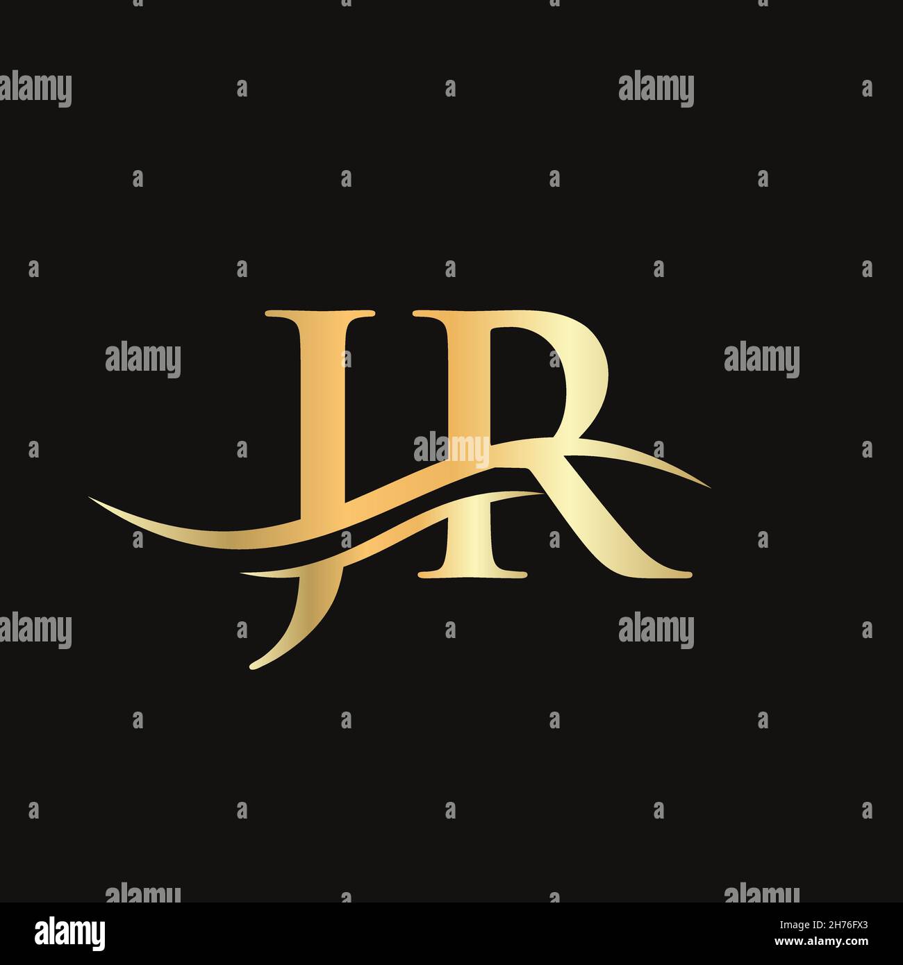 JR Linked Logo for business and company identity. Creative Letter JR ...