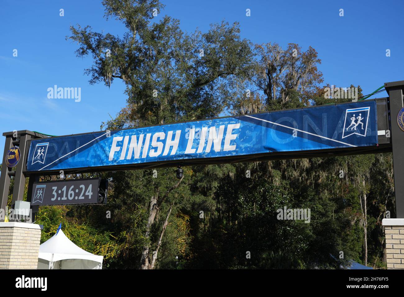 A detailed view of the finish line during the NCAA cross country ...