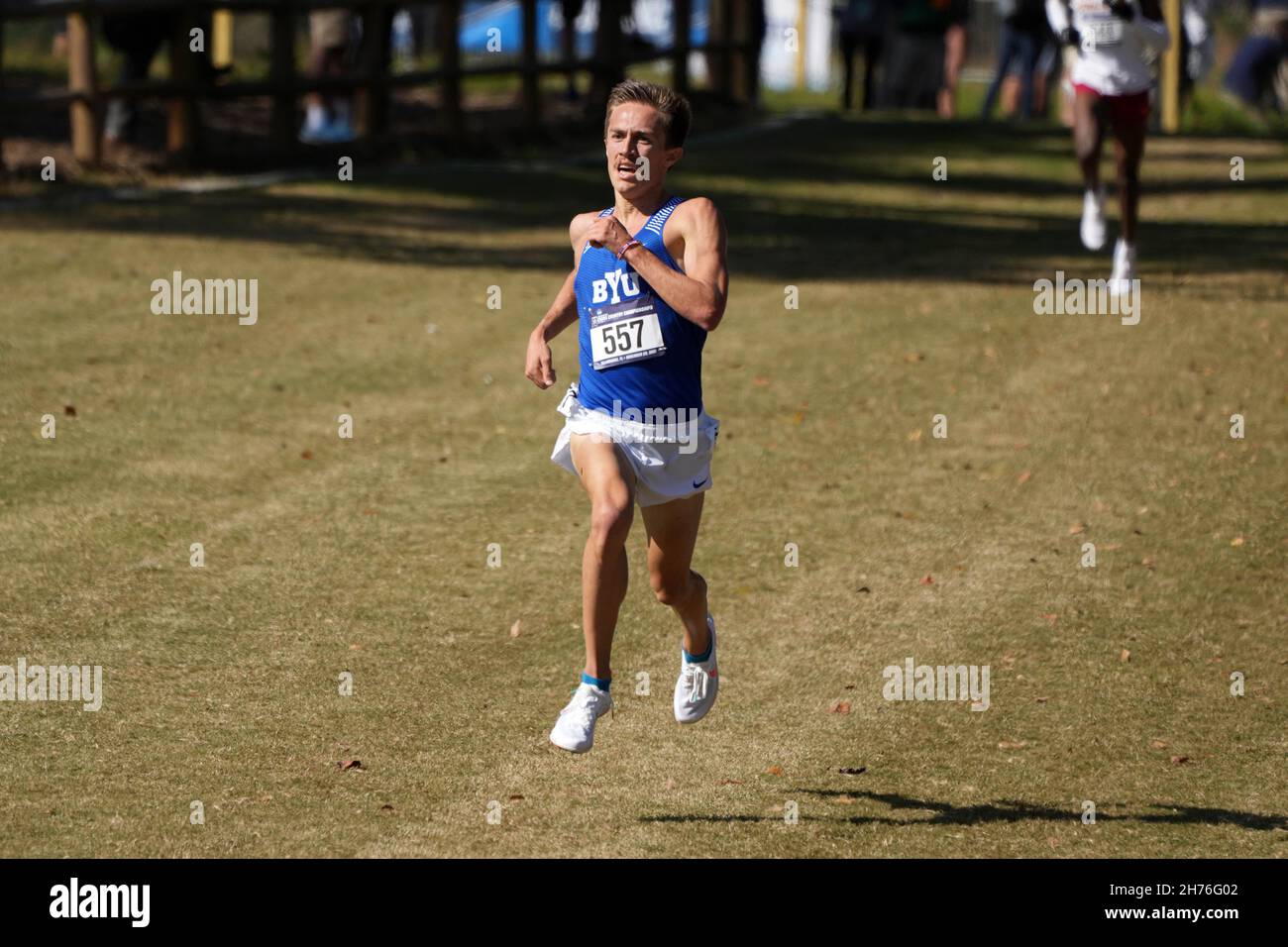 Conner Mantz of BYU wins the men's race in 28:33.1 during the NCAA ...