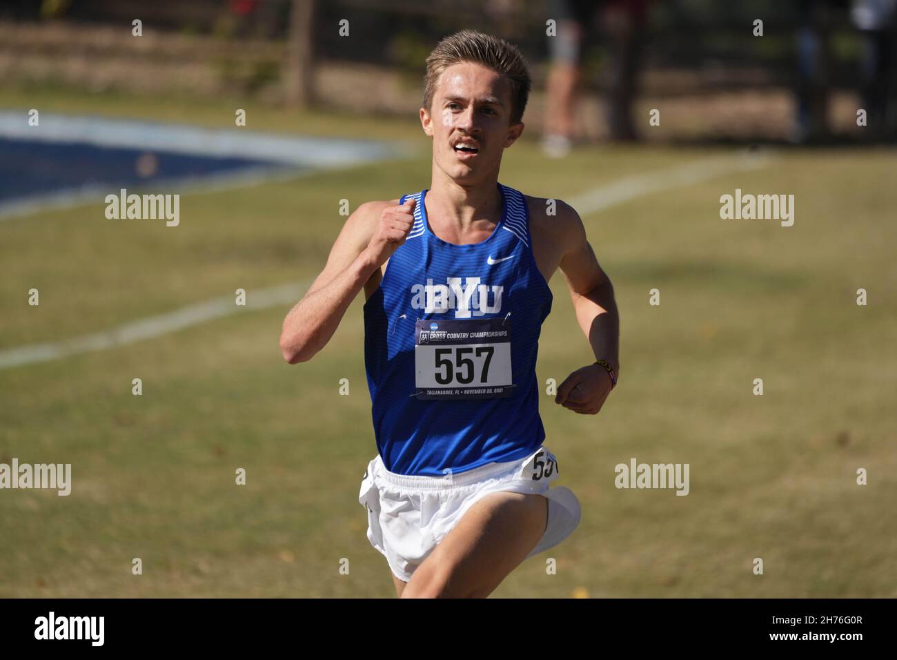 Conner Mantz of BYU wins the men's race in 28:33.1 during the NCAA ...