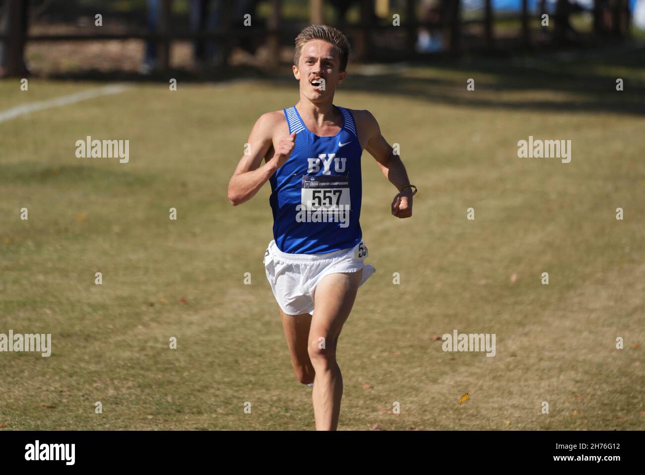 Conner Mantz of BYU wins the men's race in 28:33.1 during the NCAA ...