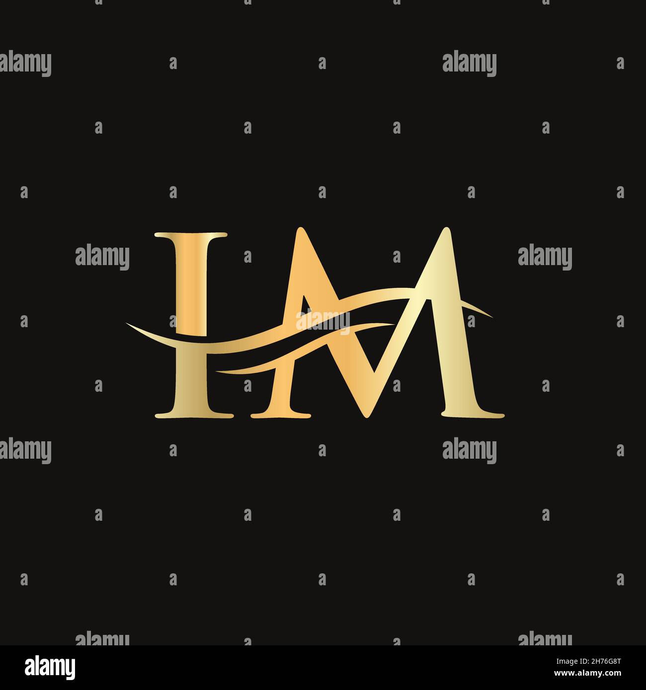 IM letter logo. Initial IM letter business logo design vector template ...