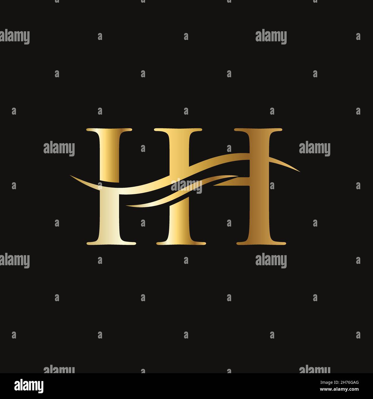 Creative IH letter with luxury concept. Modern IH Logo Design for ...