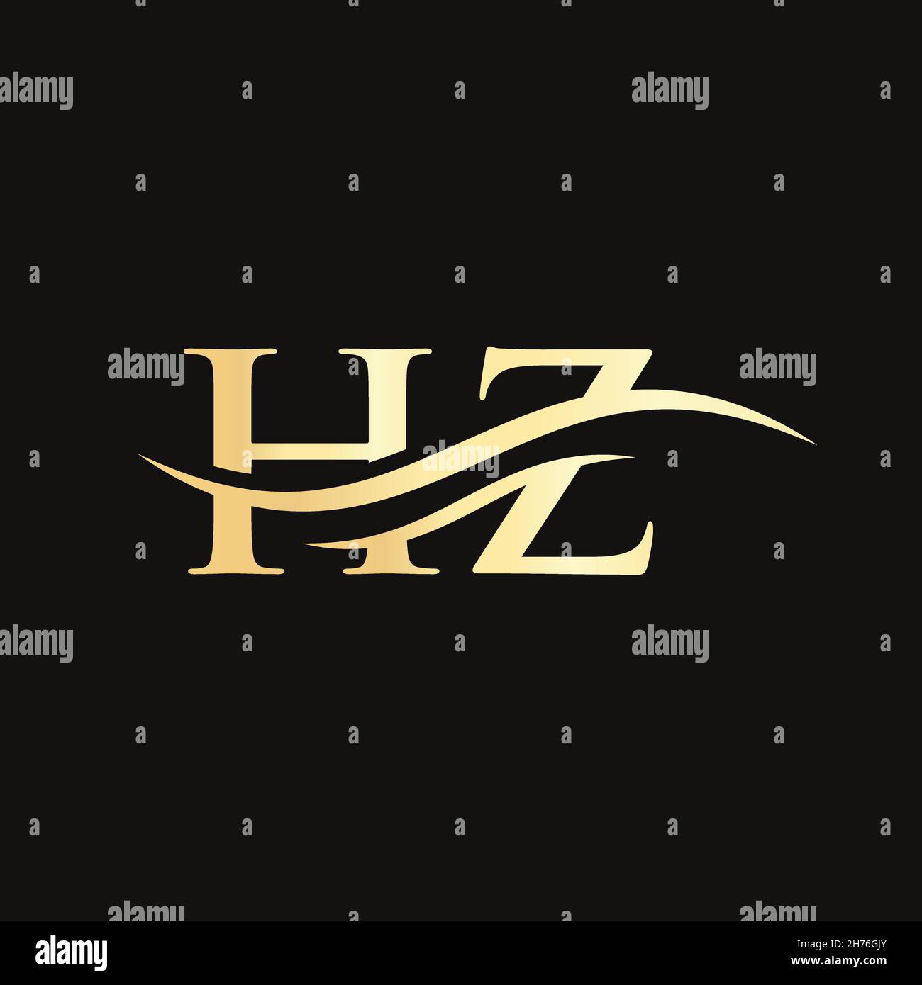 Modern HZ Logo Design for business and company identity. Creative HZ ...