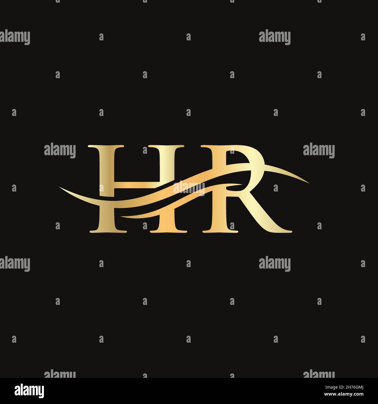 HR logo design. Initial HR letter logo design Stock Vector Image & Art ...