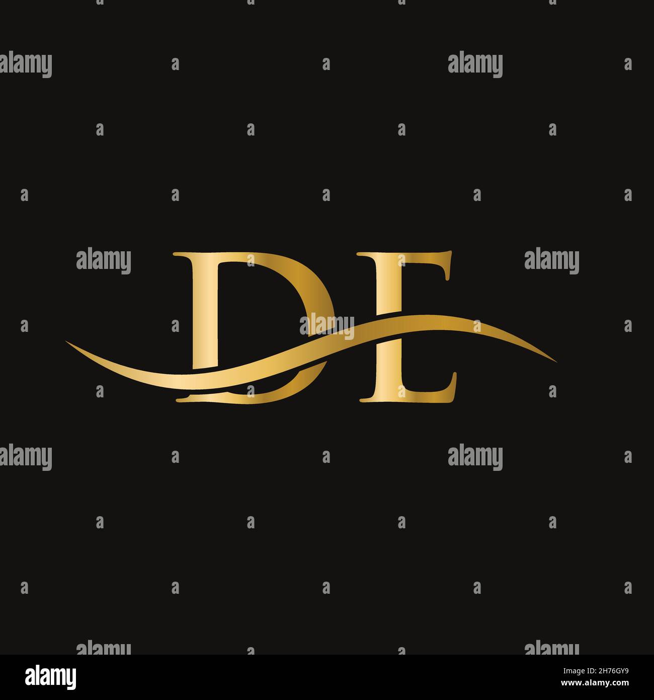 DE Linked Logo for business and company identity. Creative Letter DE ...