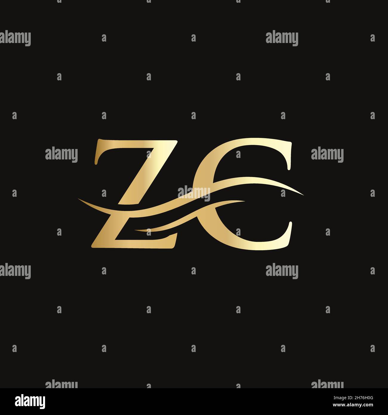 Z c logo design hi-res stock photography and images - Alamy