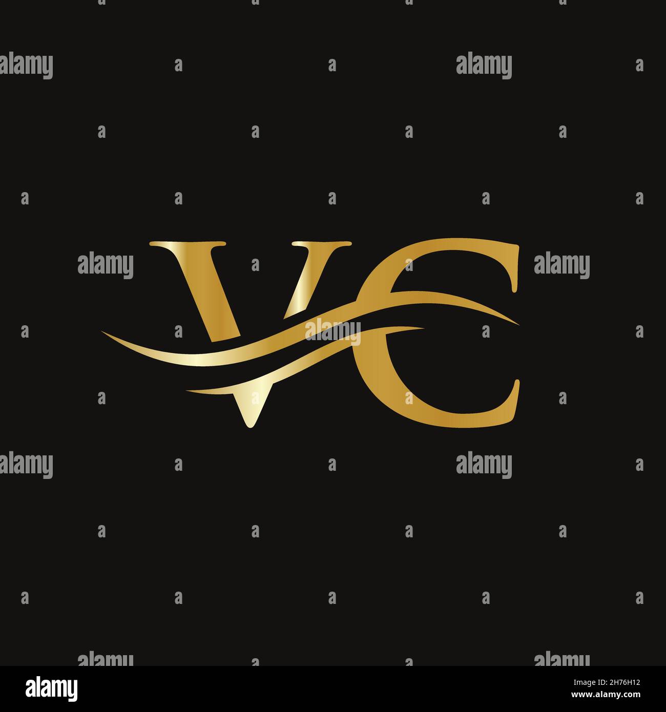 VC Linked Logo for business and company identity. Creative Letter VC ...