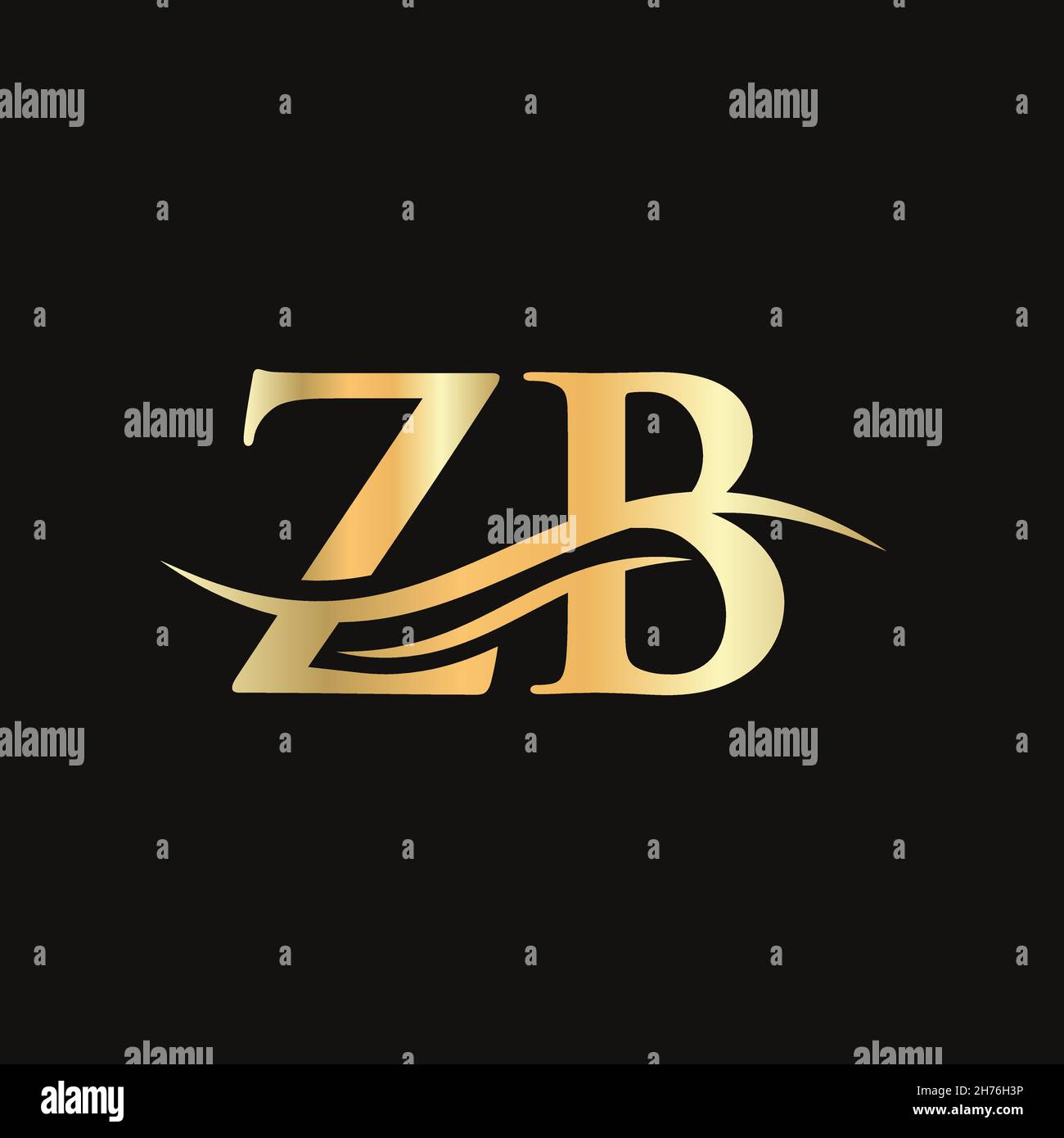 ZB Letter Linked Logo for business and company identity. Initial Letter ...