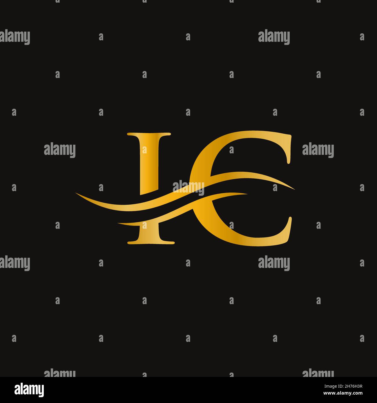 IC Linked Logo for business and company identity. Creative Letter IC ...