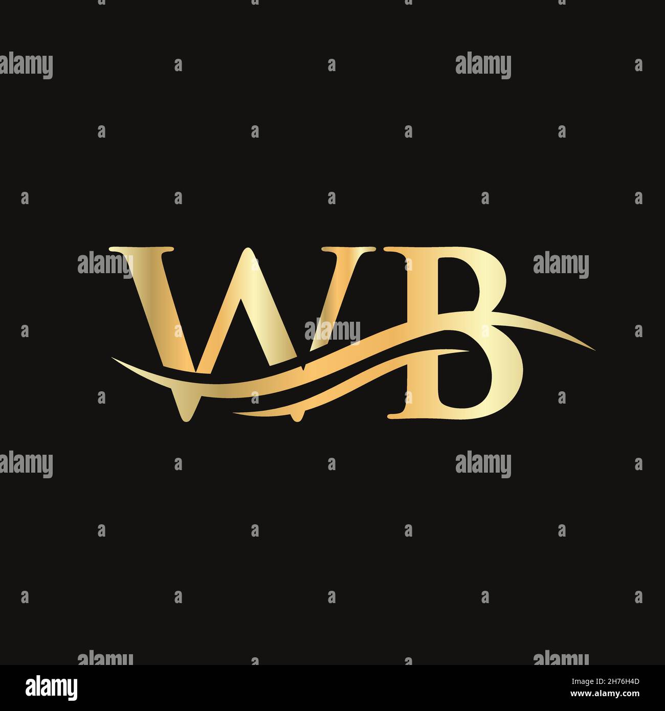 WB logo design. Initial WB letter logo design Stock Vector Image & Art ...