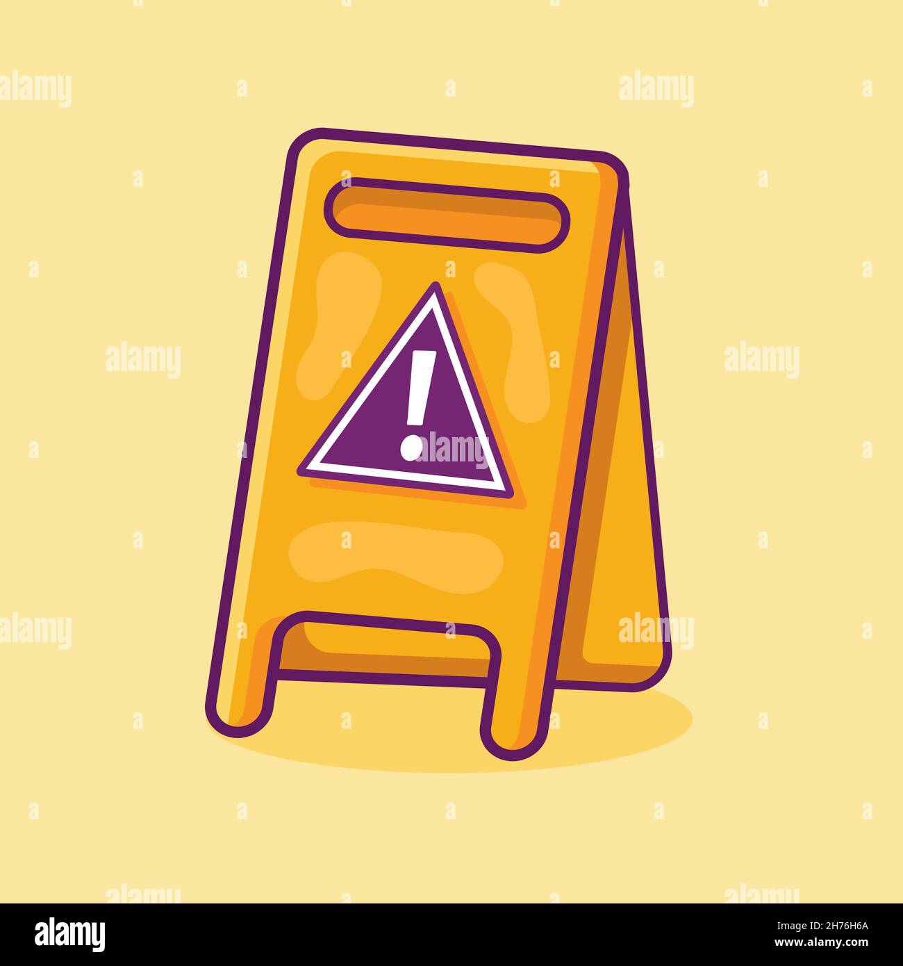 Caution wet floor vector warning Stock Vector Images - Alamy