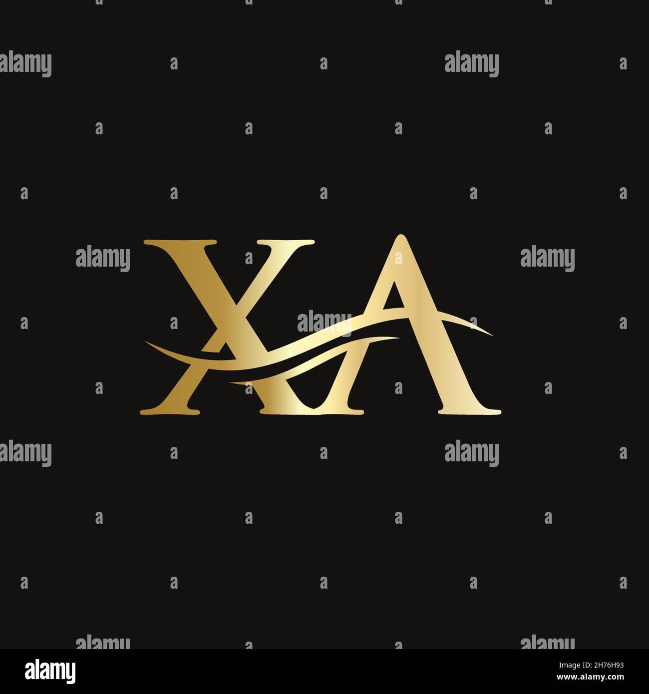 XA Letter Linked Logo for business and company identity. Initial Letter ...
