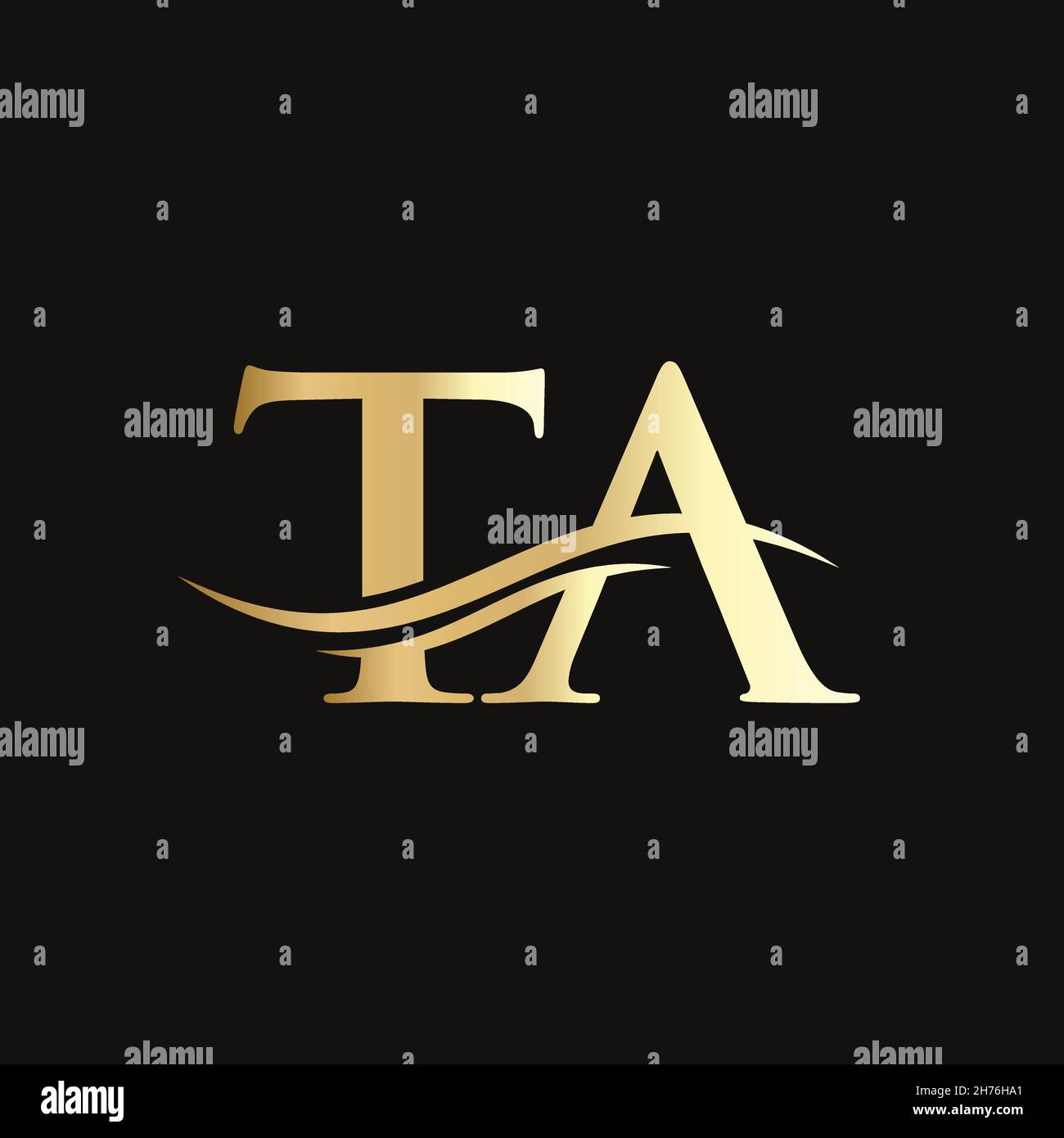 TA logo design. Initial TA letter logo design Stock Vector Image & Art ...