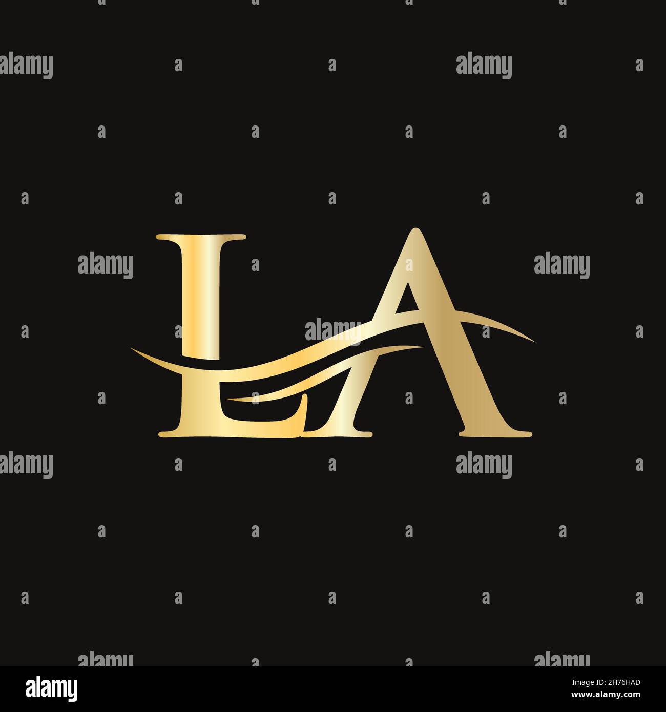 LA letter logo. Initial LA letter business logo design vector template ...