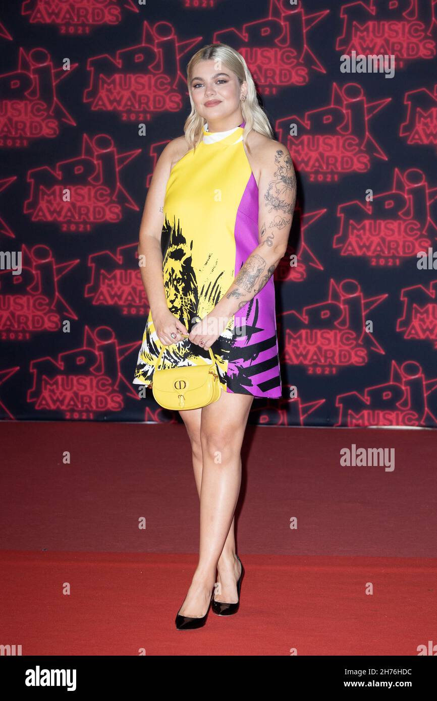 Louane attends the 22nd NRJ Music Awards, on November 20, 2021 in ...