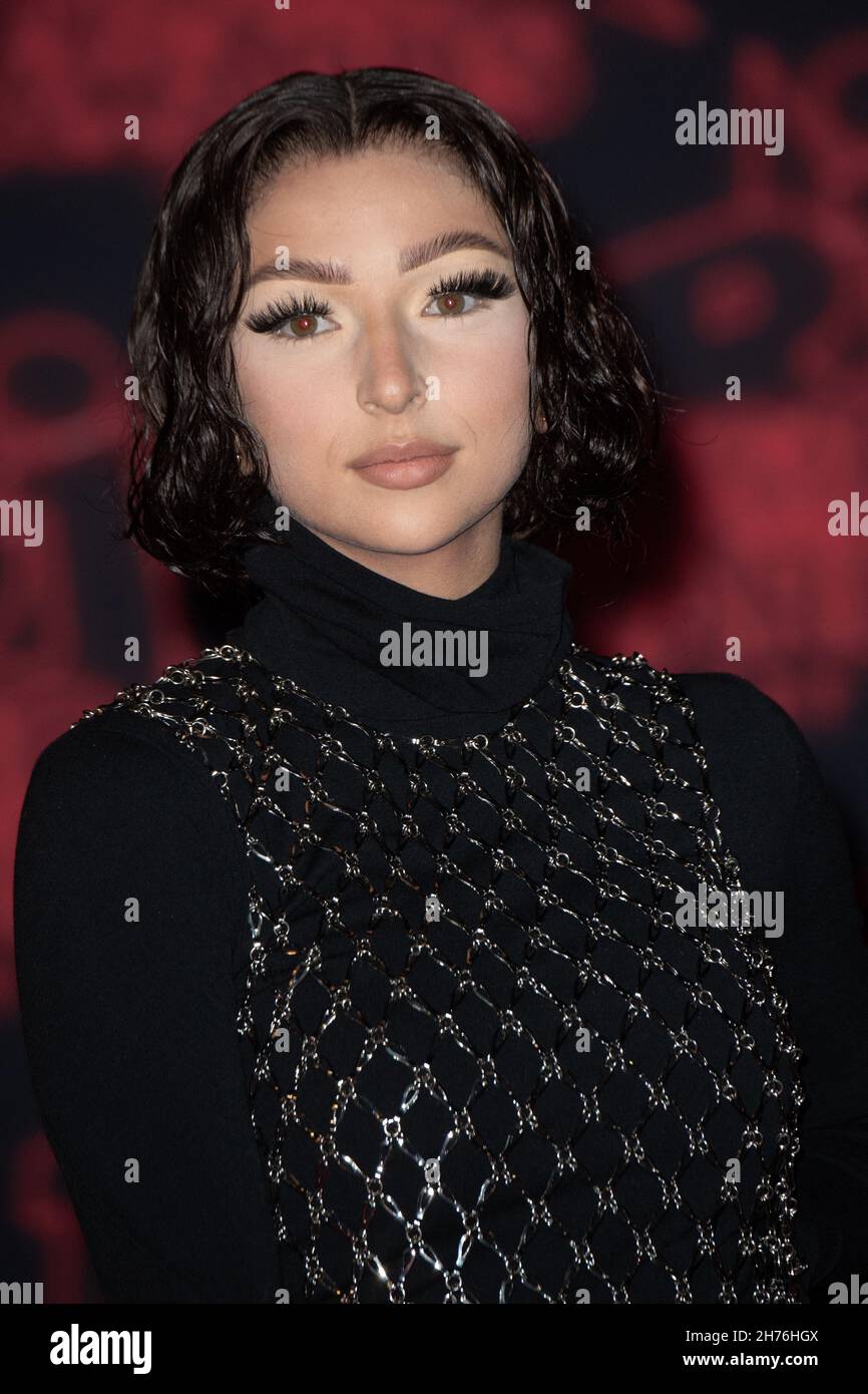 Eva Queen attends the 22nd NRJ Music Awards, on November 20, 2021 in ...