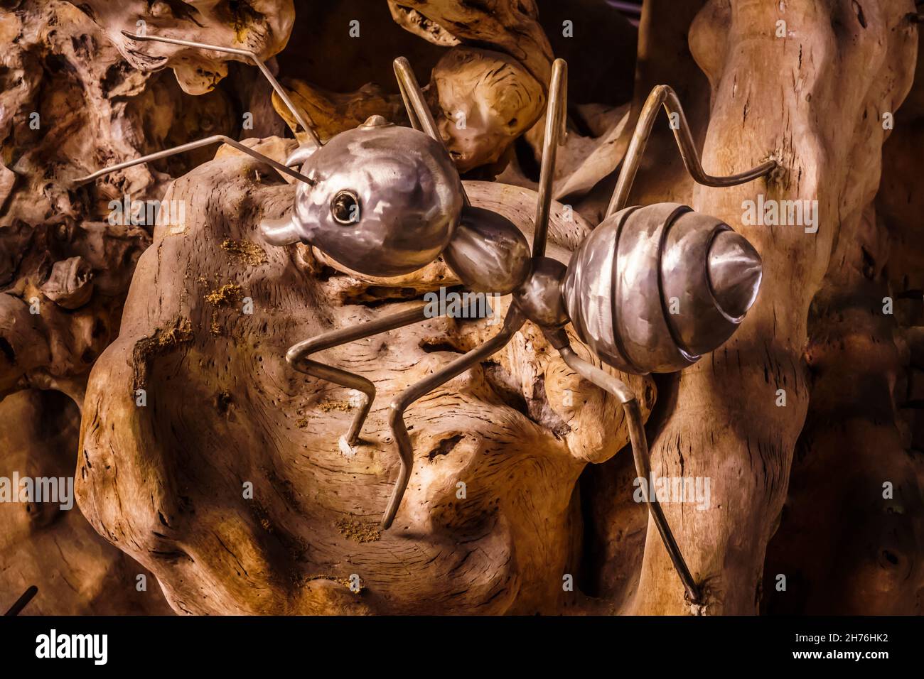 Ant stainless steel art work on display at Gardens by the bay ...