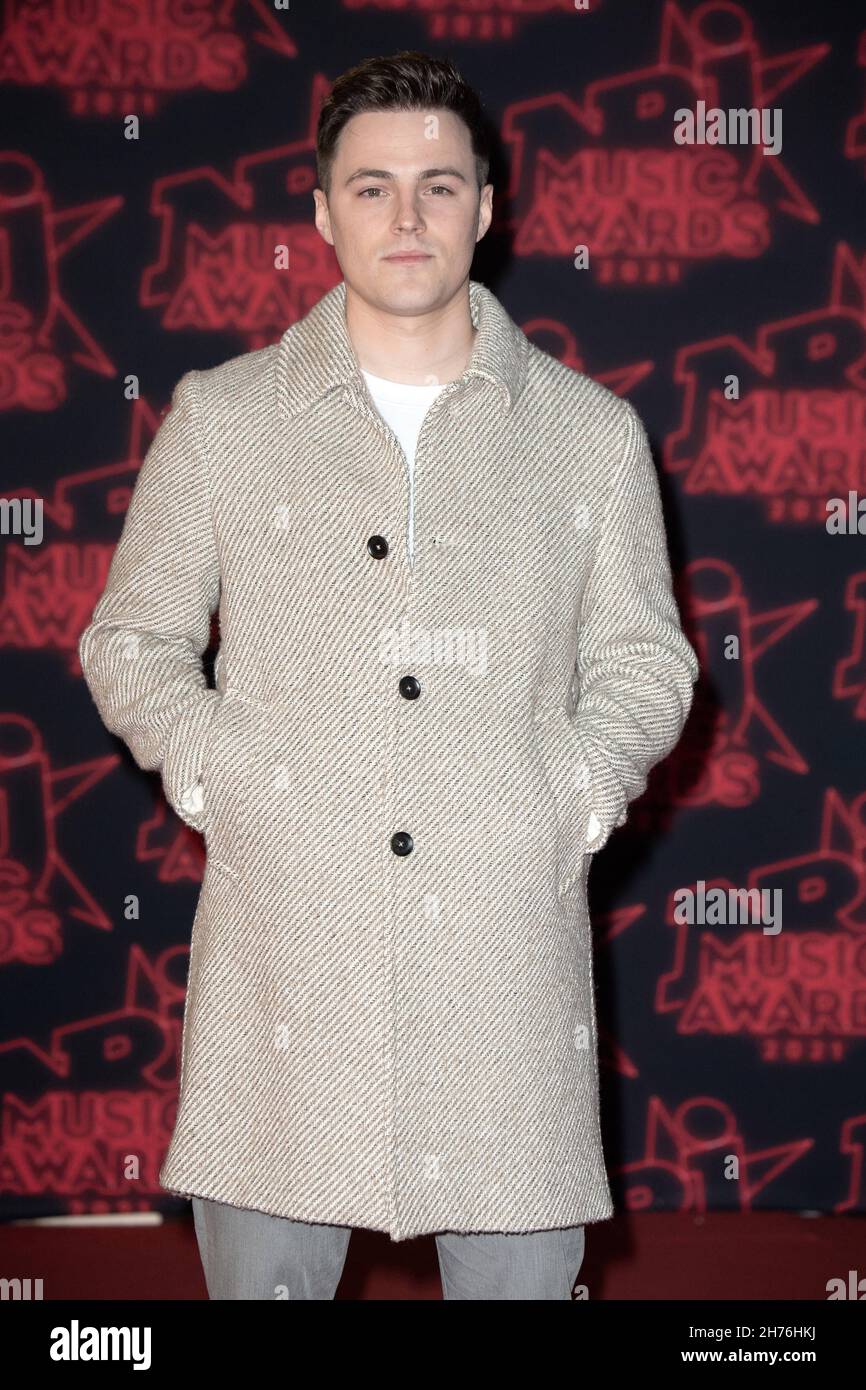 Tom Gregory attends the 22nd NRJ Music Awards, on November 20, 2021 in ...