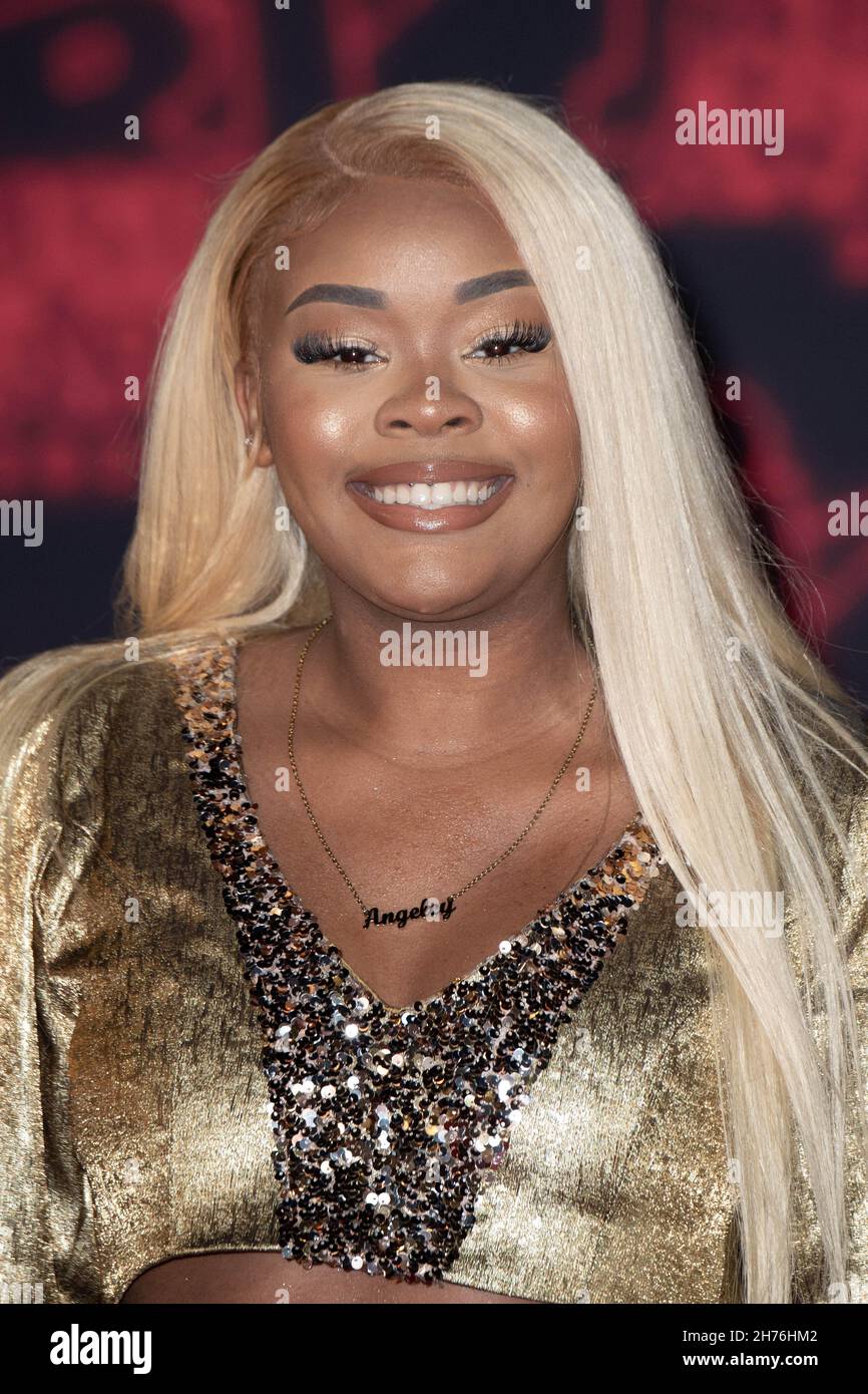 Angelcy attends the 22nd NRJ Music Awards, on November 20, 2021 in ...