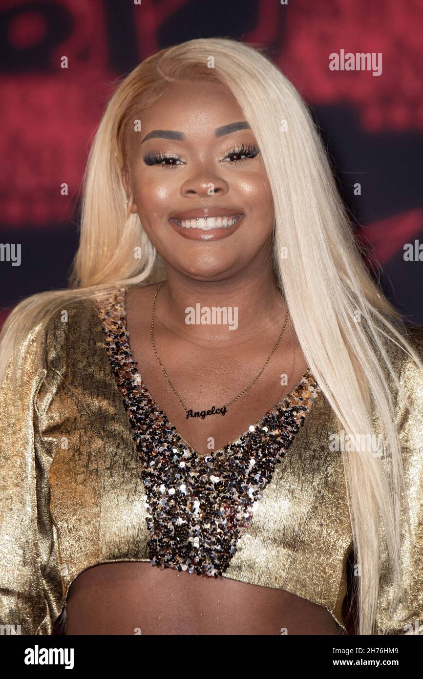 Angelcy attends the 22nd NRJ Music Awards, on November 20, 2021 in ...