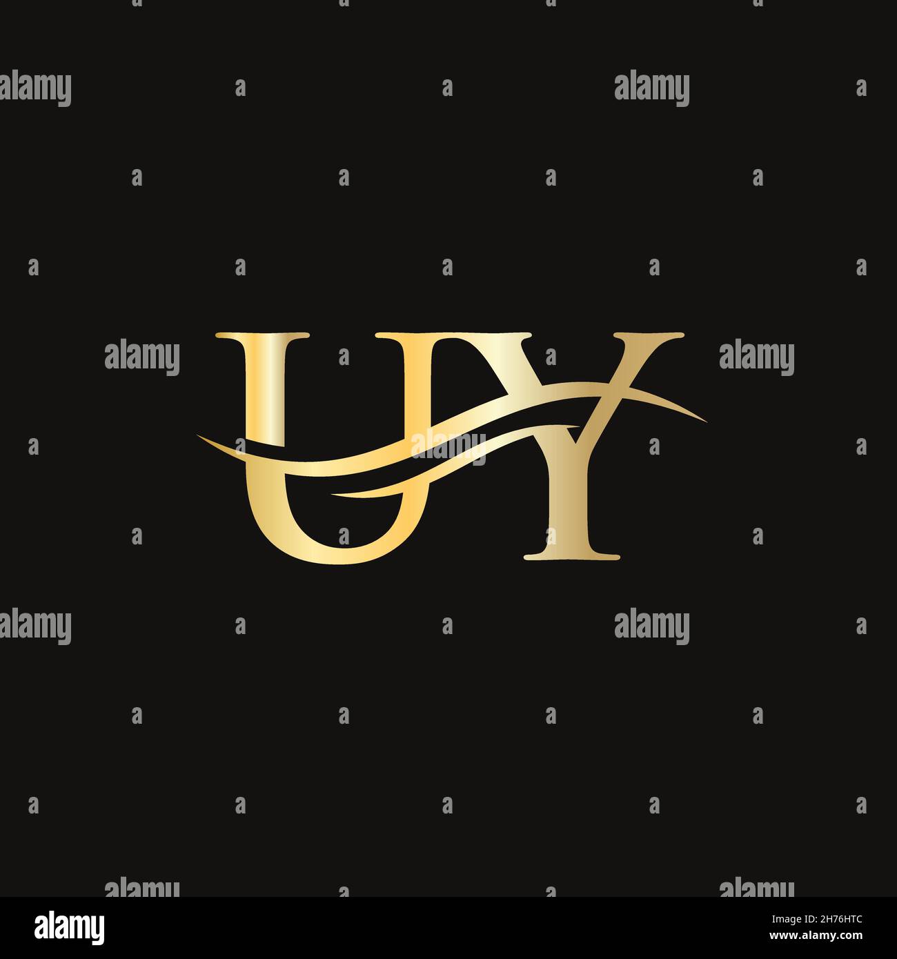 UY logo. Monogram letter UY logo design Vector. UY letter logo design ...