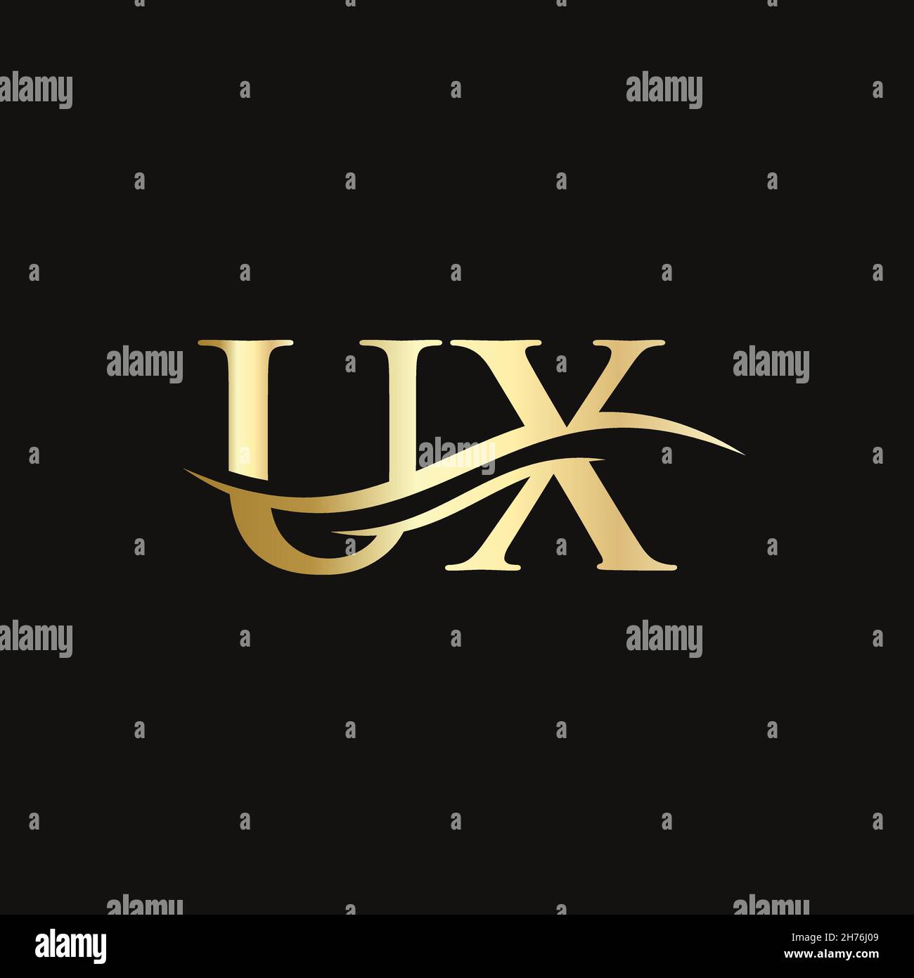 UX letter logo. Initial UX letter business logo design vector template ...