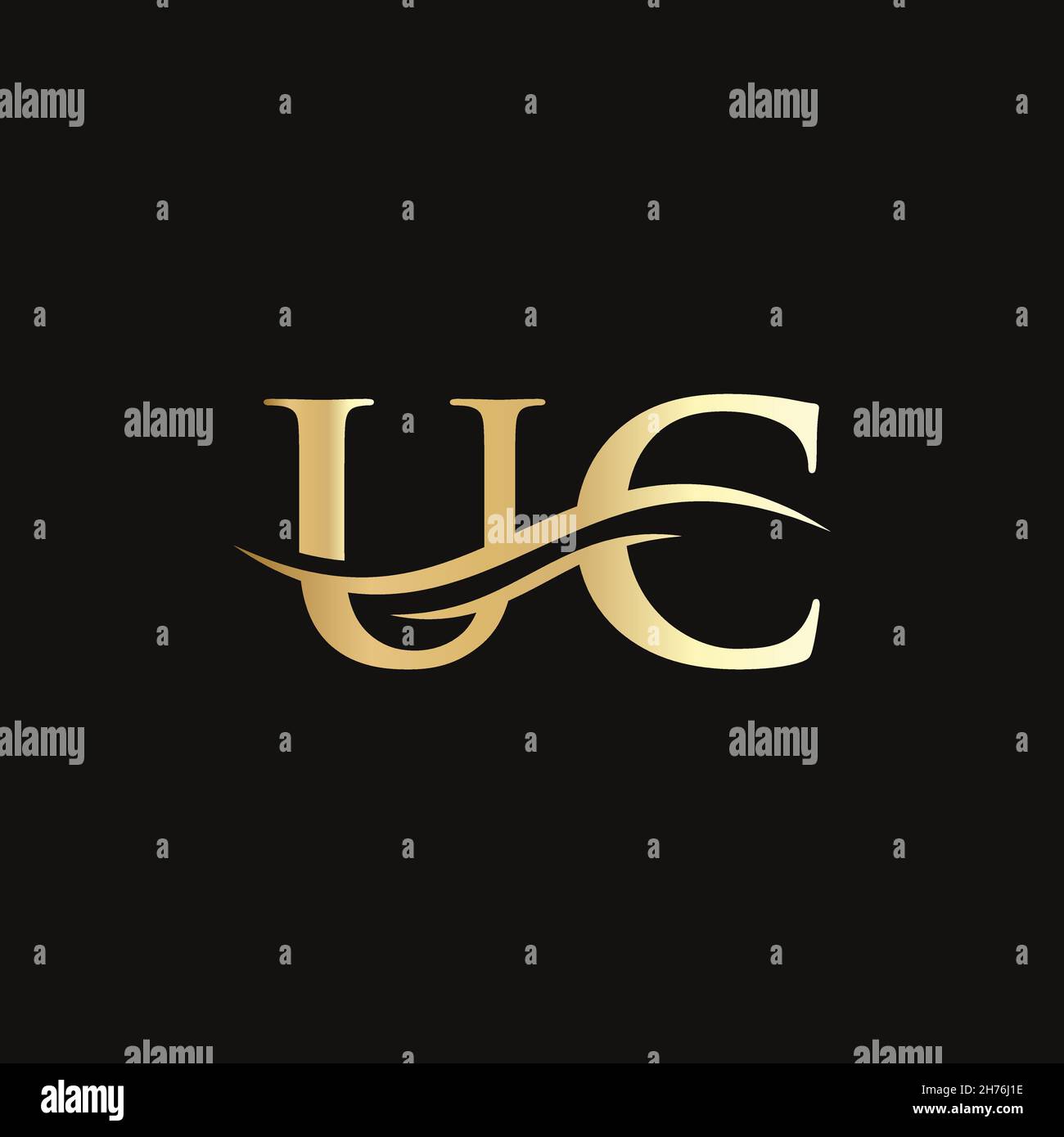 UC logo Design. Premium Letter UC Logo Design with water wave concept Stock Vector Image & Art ...