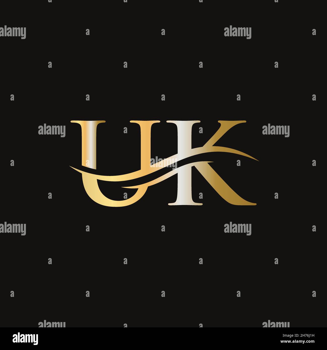 UK letter logo. Initial UK letter business logo design vector template ...