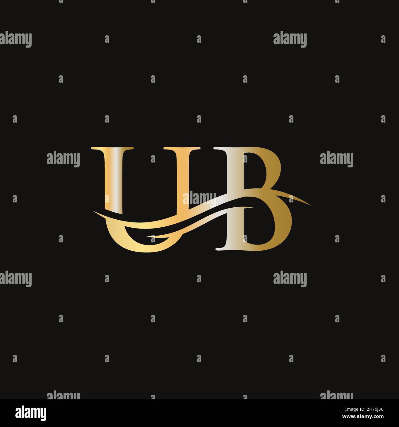 UB logo design. Initial UB letter logo design Stock Vector Image & Art ...