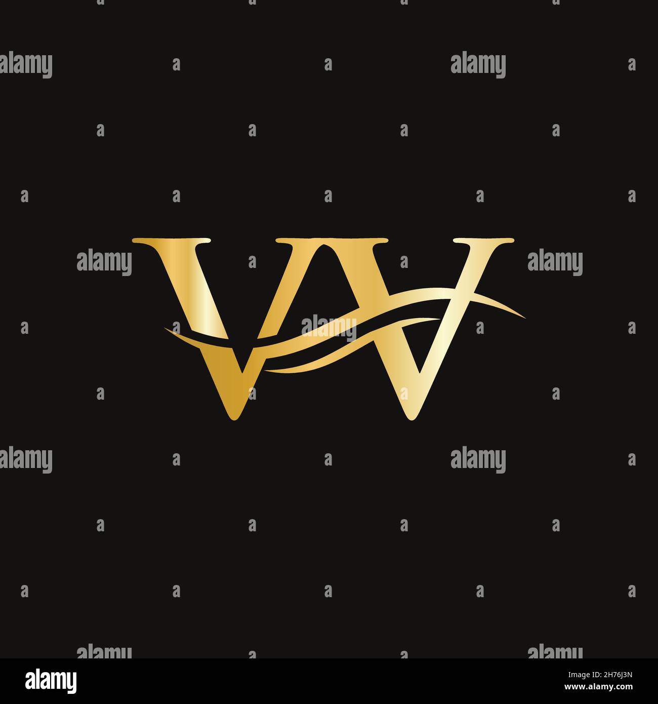 Modern VV Logo Design for business and company identity. Creative VV ...